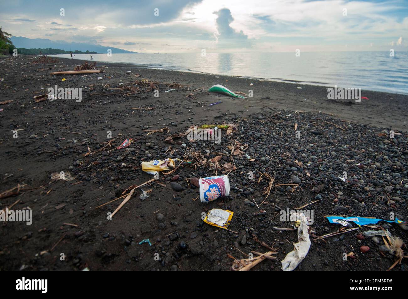 Lokapaksa, Buleleng, Bali, Indonesia. 24th Mar, 2023. Polluted beaches ...