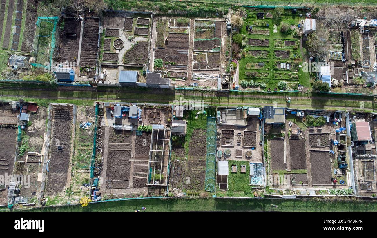 Allotment aerial hi-res stock photography and images - Alamy