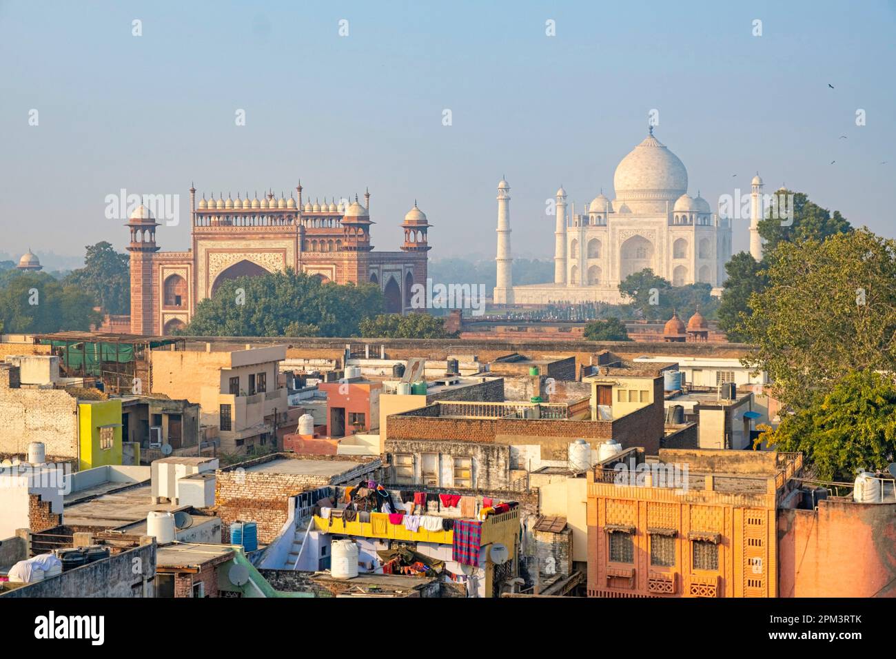 India, Uttar Pradesh state, Agra, the Taj Mahal mausoleum listed as ...