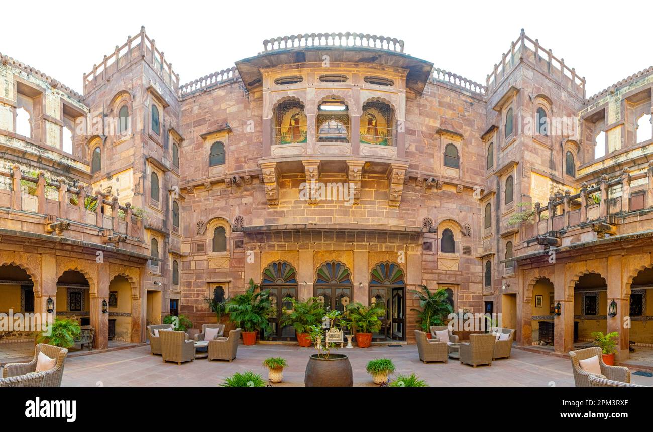 India, Rajasthan state, Luni, Fort Chanwa, Maharaja's Palace ...