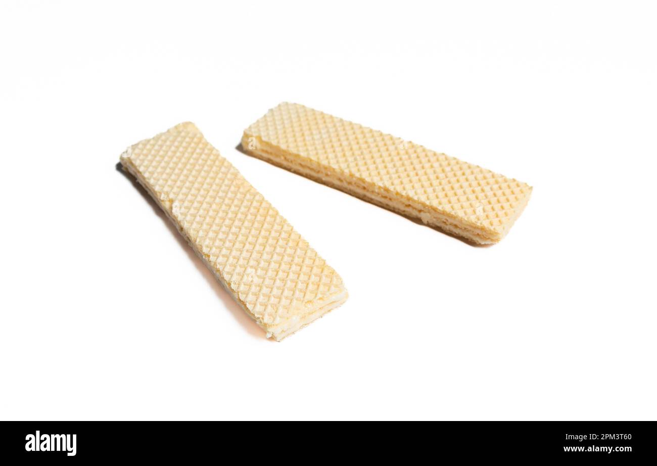 Cracked wafers isolated on white background, after some edits Stock ...