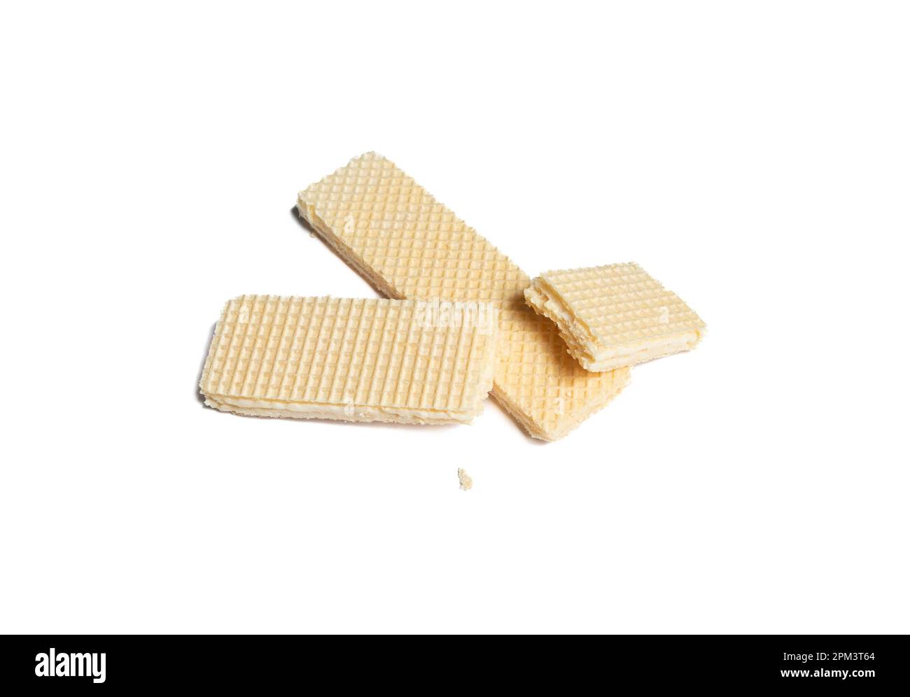 Cracked wafers isolated on white background, after some edits Stock ...