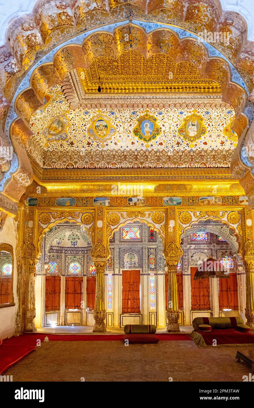 India, Rajasthan state, Jodhpur, Mehrangarh Fort, Phool Mahal (Flower ...