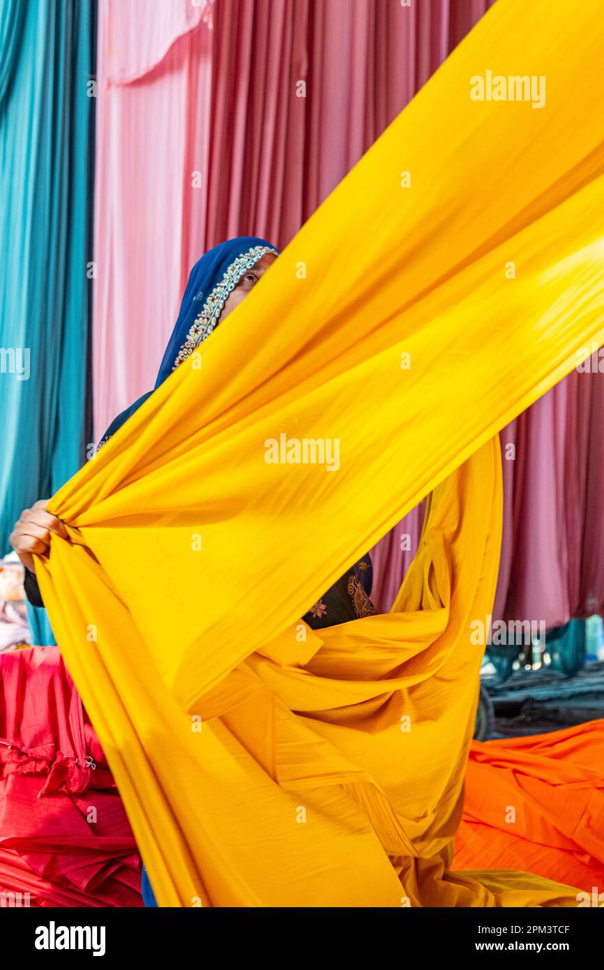 India, Rajasthan state, Pali, first city in India for dyeing, drying ...