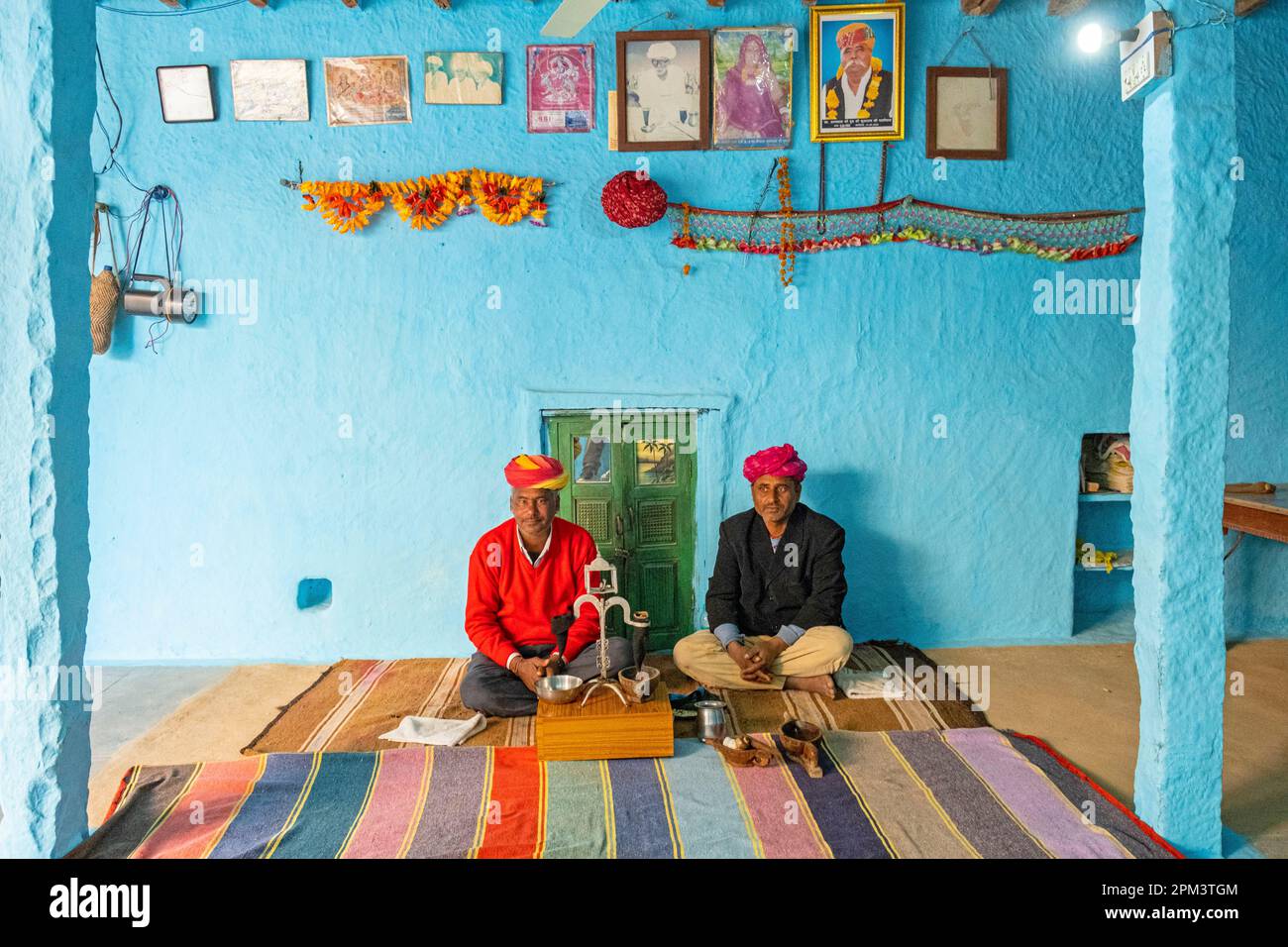 India, Rajasthan state, Rohet, Bishnois village, traditional ceremony ...
