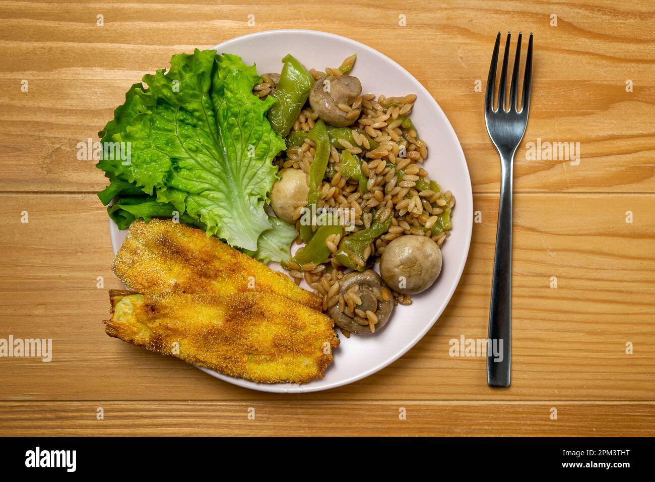 Risoni pasta - Lentil and Chickpea with mushrooms, Crispy Fried ...