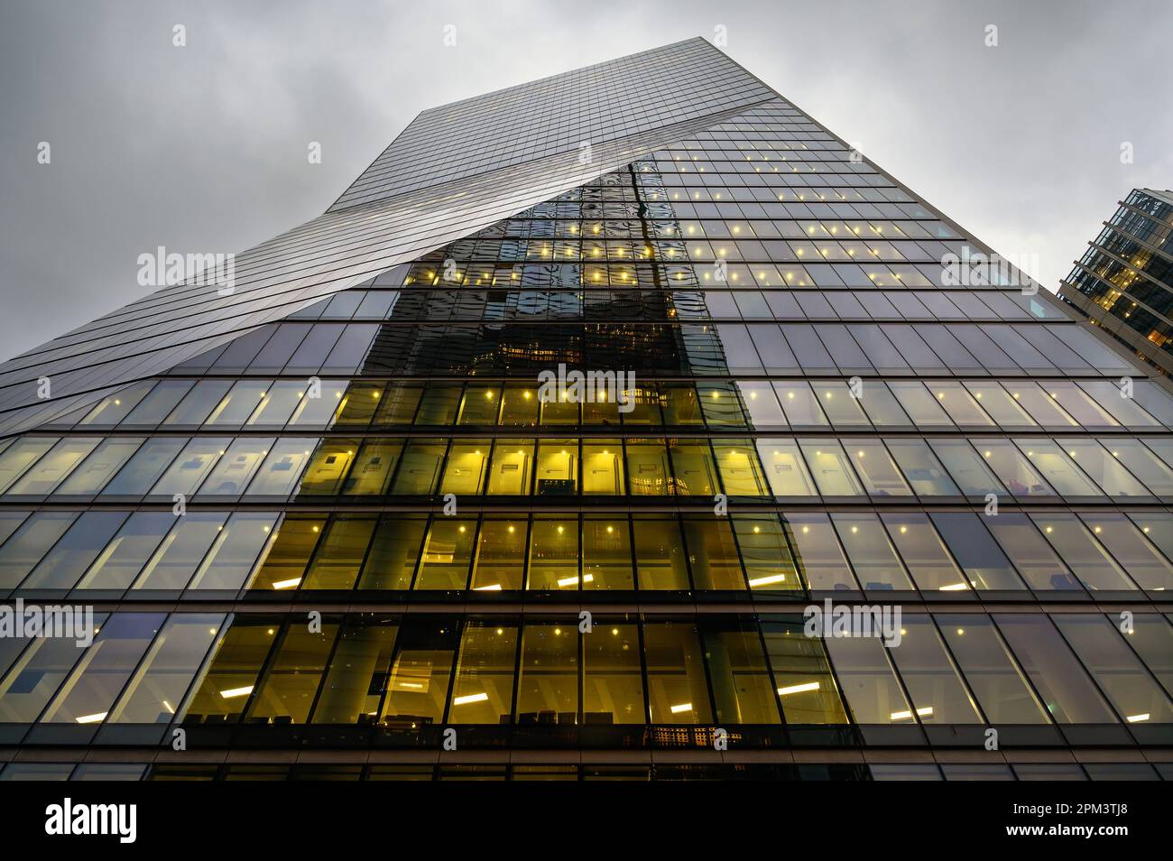 London, UK: 100 Bishopsgate, a tall building in the City of London. A ...