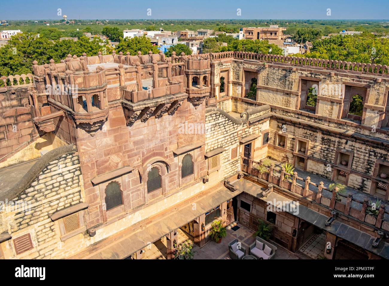 India, Rajasthan state, Luni, Fort Chanwa, Maharaja's Palace ...