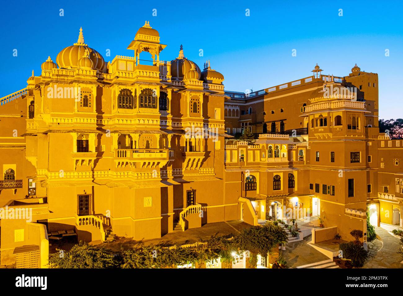 India, Rajasthan state, Deogarh, Maharaja's palace converted into a ...
