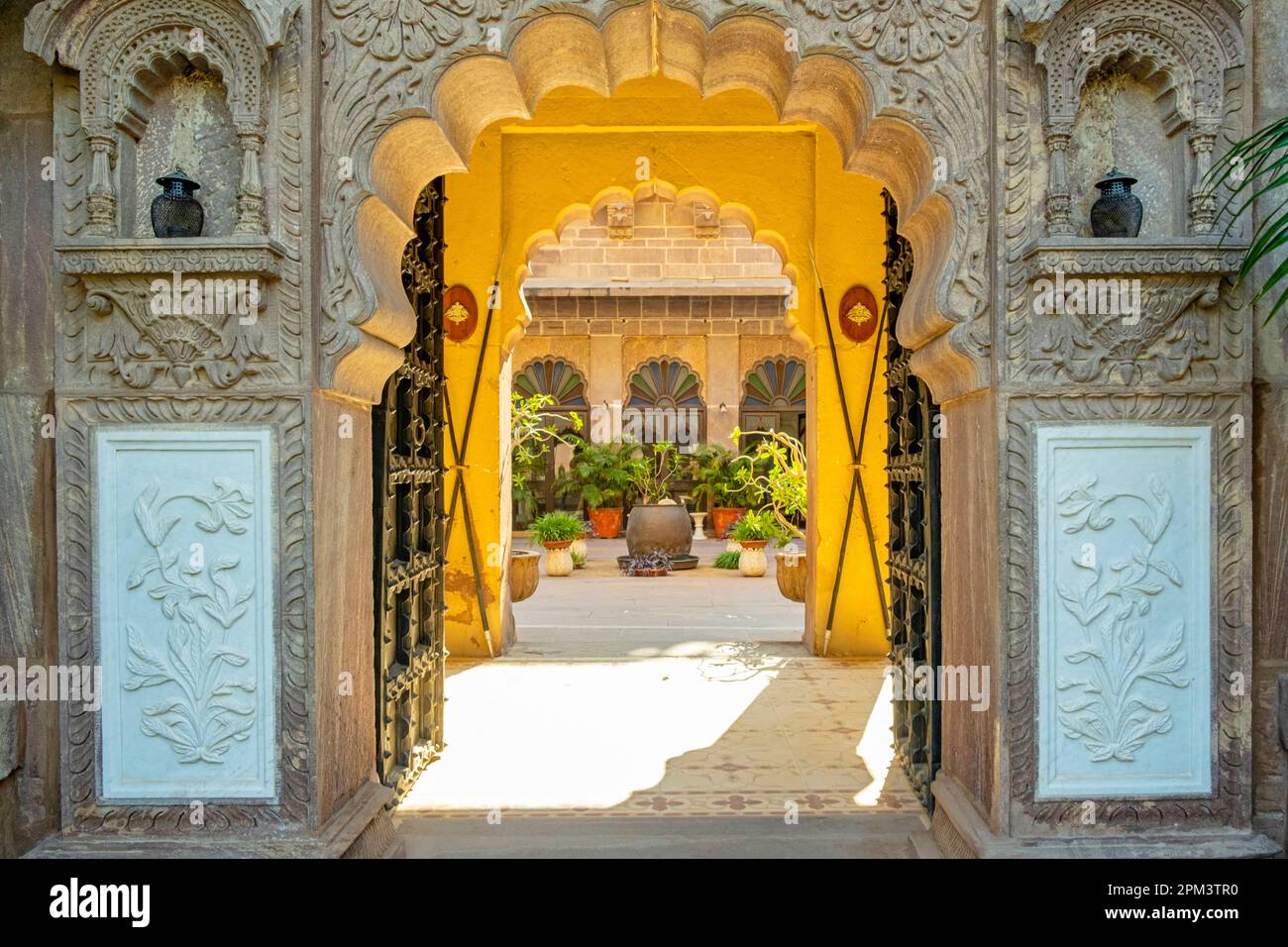 India, Rajasthan state, Luni, Fort Chanwa, Maharaja's Palace ...