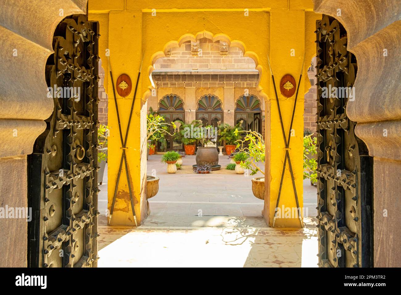 India, Rajasthan state, Luni, Fort Chanwa, Maharaja's Palace ...