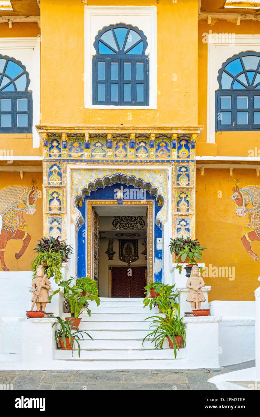 India, Rajasthan state, Deogarh, Maharaja's palace converted into a ...