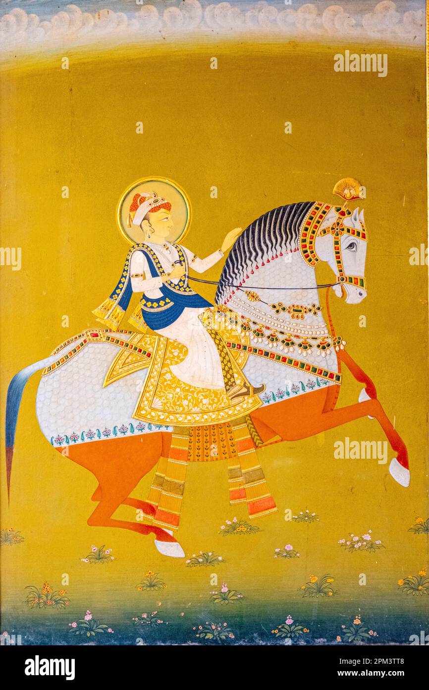 India, Rajasthan state, Luni, Fort Chanwa, Maharaja's Palace ...