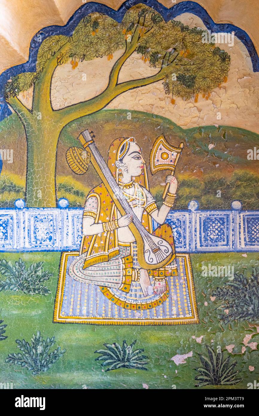 India, Rajasthan state, Luni, Fort Chanwa, Maharaja's Palace ...