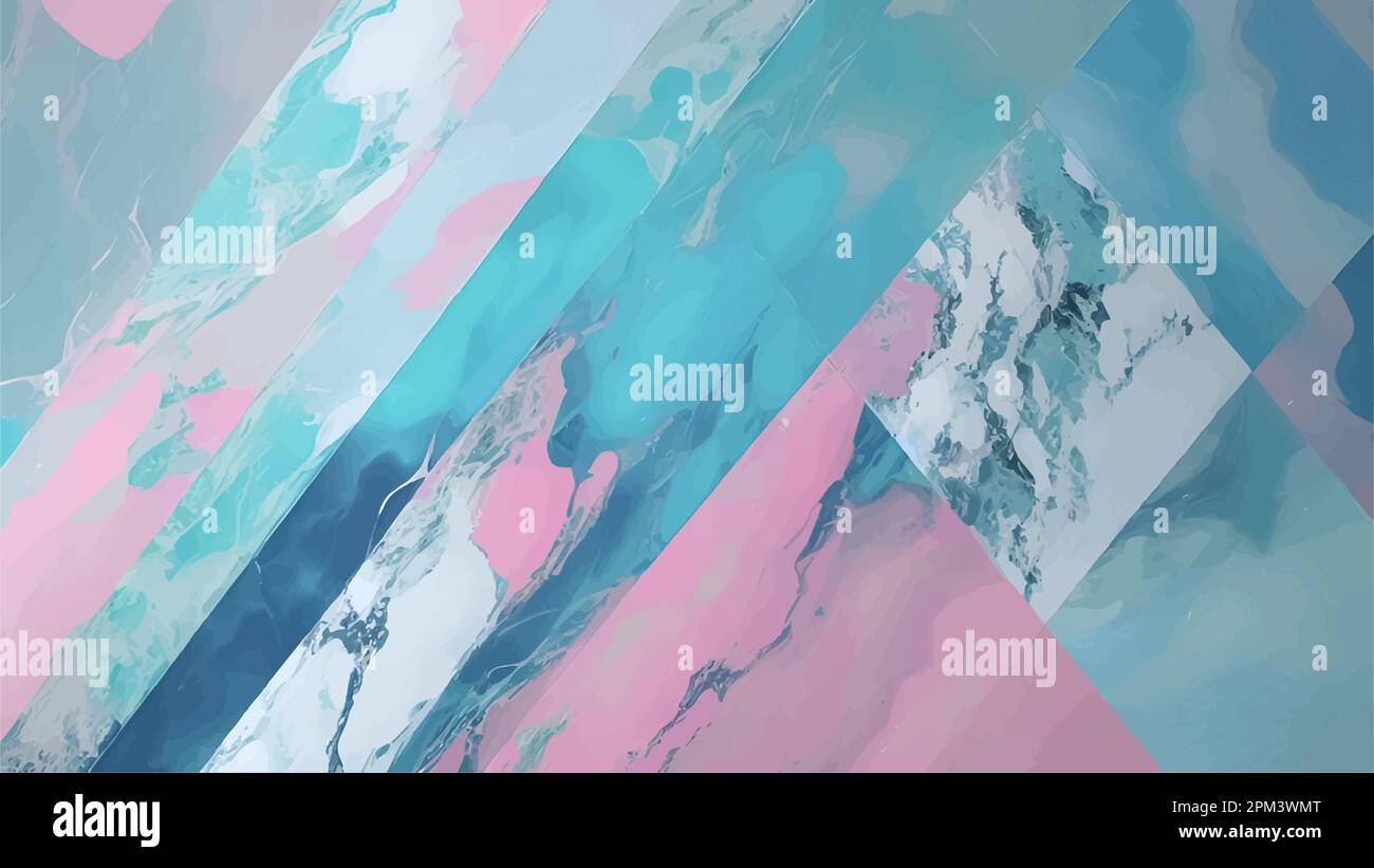 Luxury flowing marble textured background in pink and blue colors ...