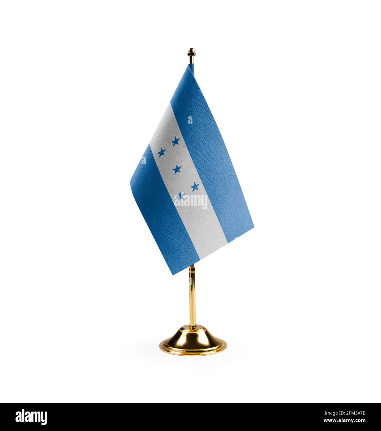 Small national flag of the Honduras on a white background Stock Photo ...