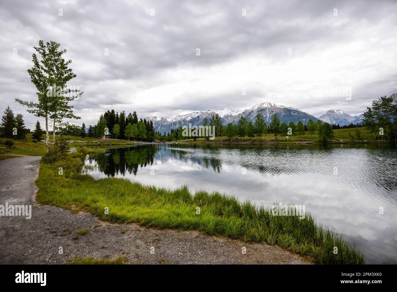 Beautiful mountains in Banf Stock Photo - Alamy