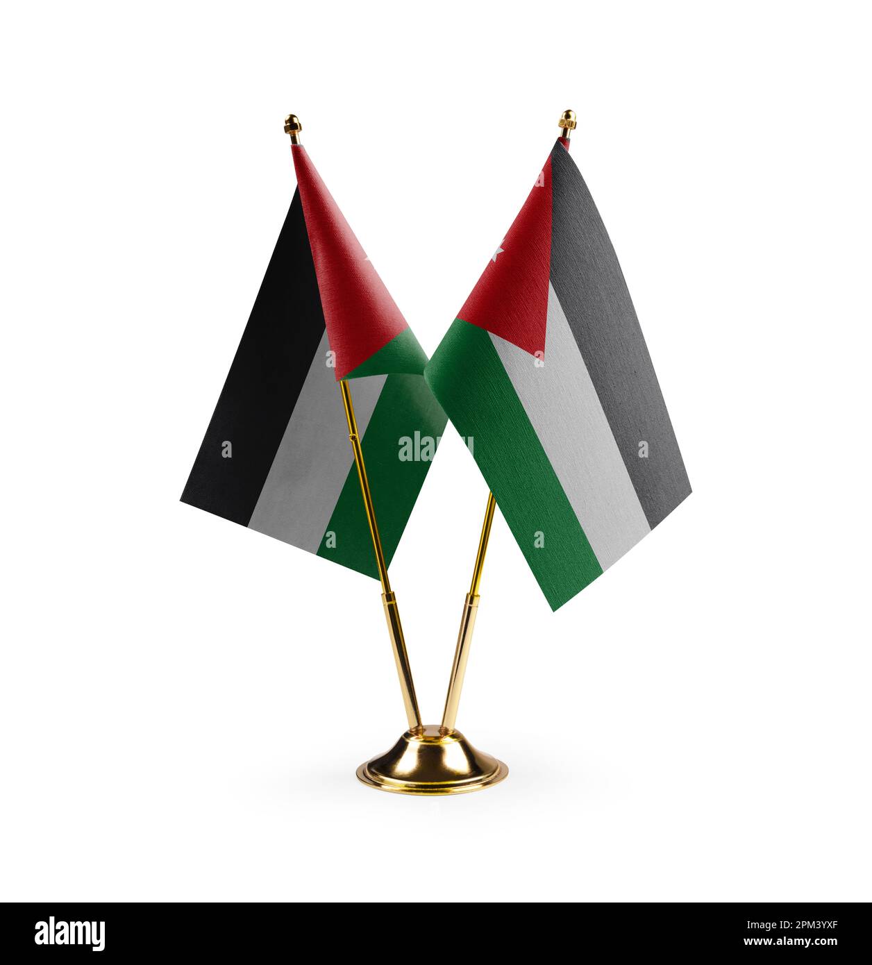 Small national flags of the Jordan on a white background Stock Photo ...