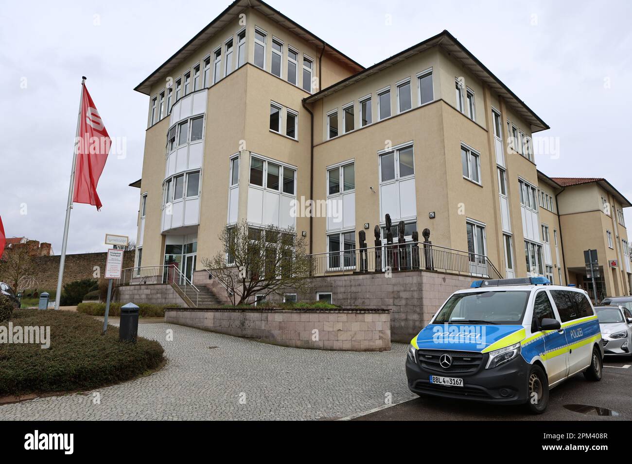 Strausberg, Germany,11 April, Police car of the criminal police before ...