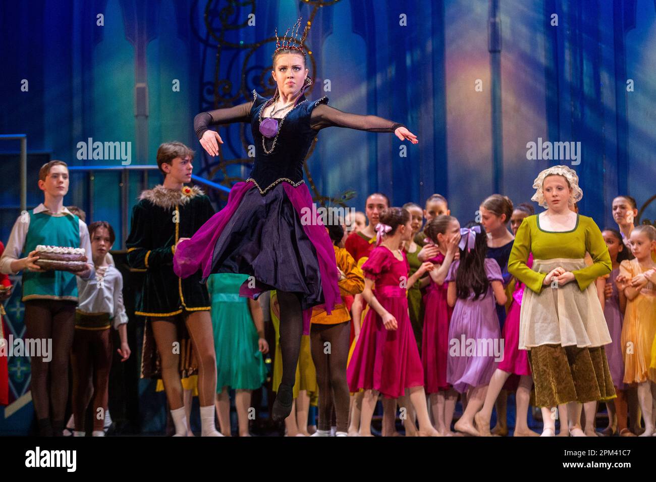 London, UK. 11 April 2023. Harriet Mears as the Evil Queen at a ...