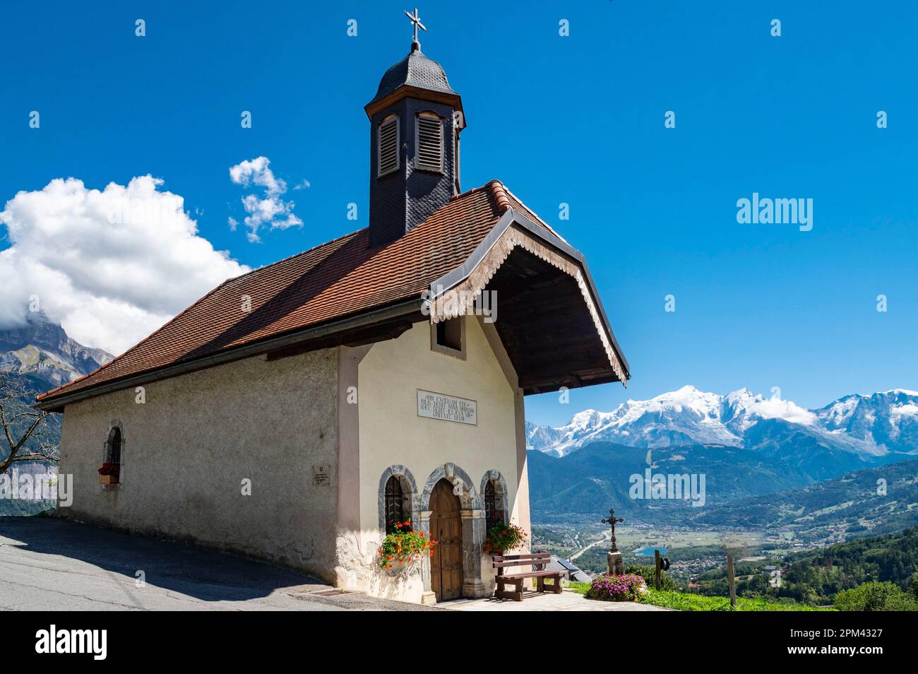 France, Haute Savoie, Aravis massif, Sallanches, the chapel of Saint ...