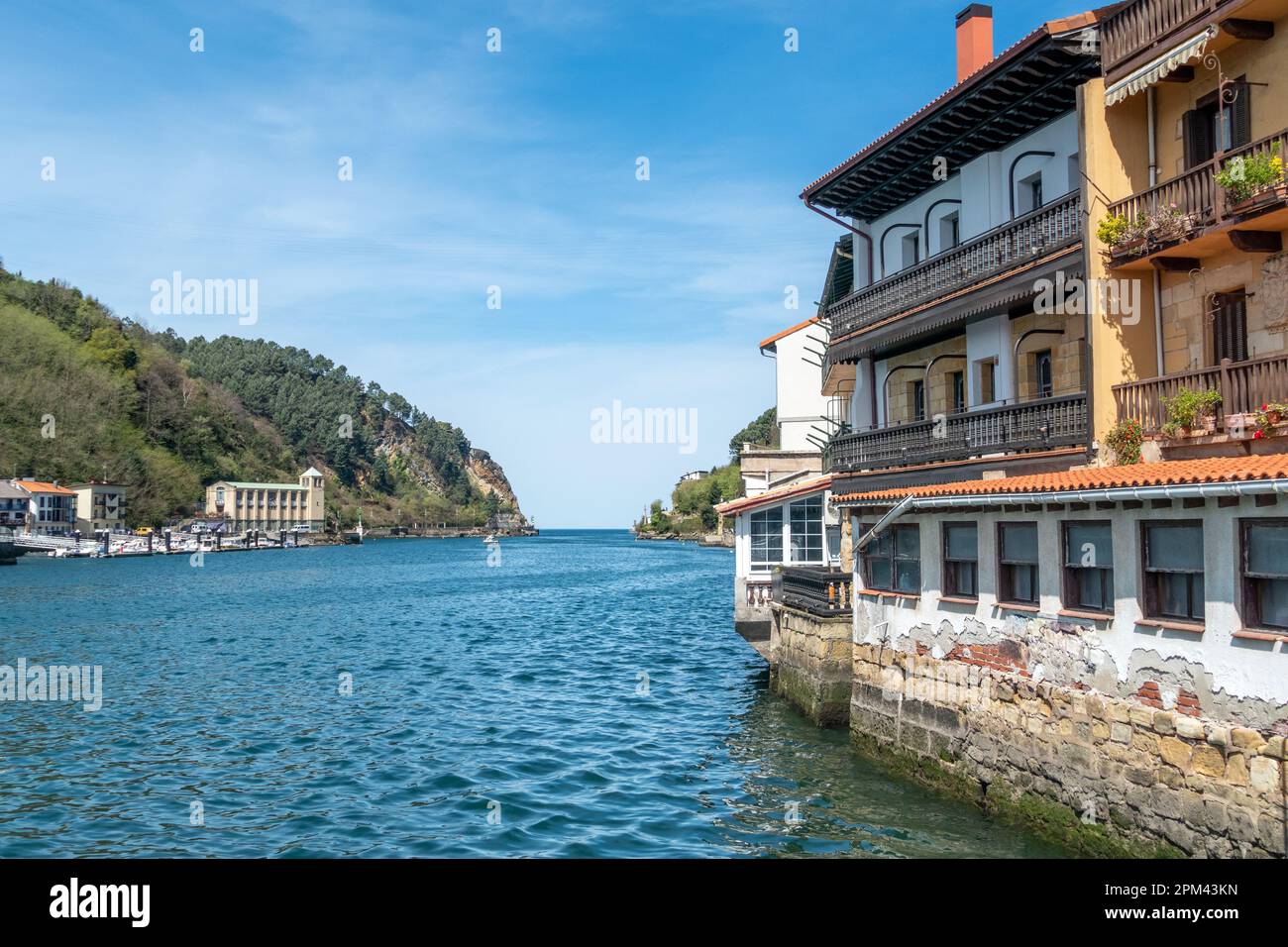 small village at the coast Pasaia Donibane, Gipuzkoa, in Basque Country ...