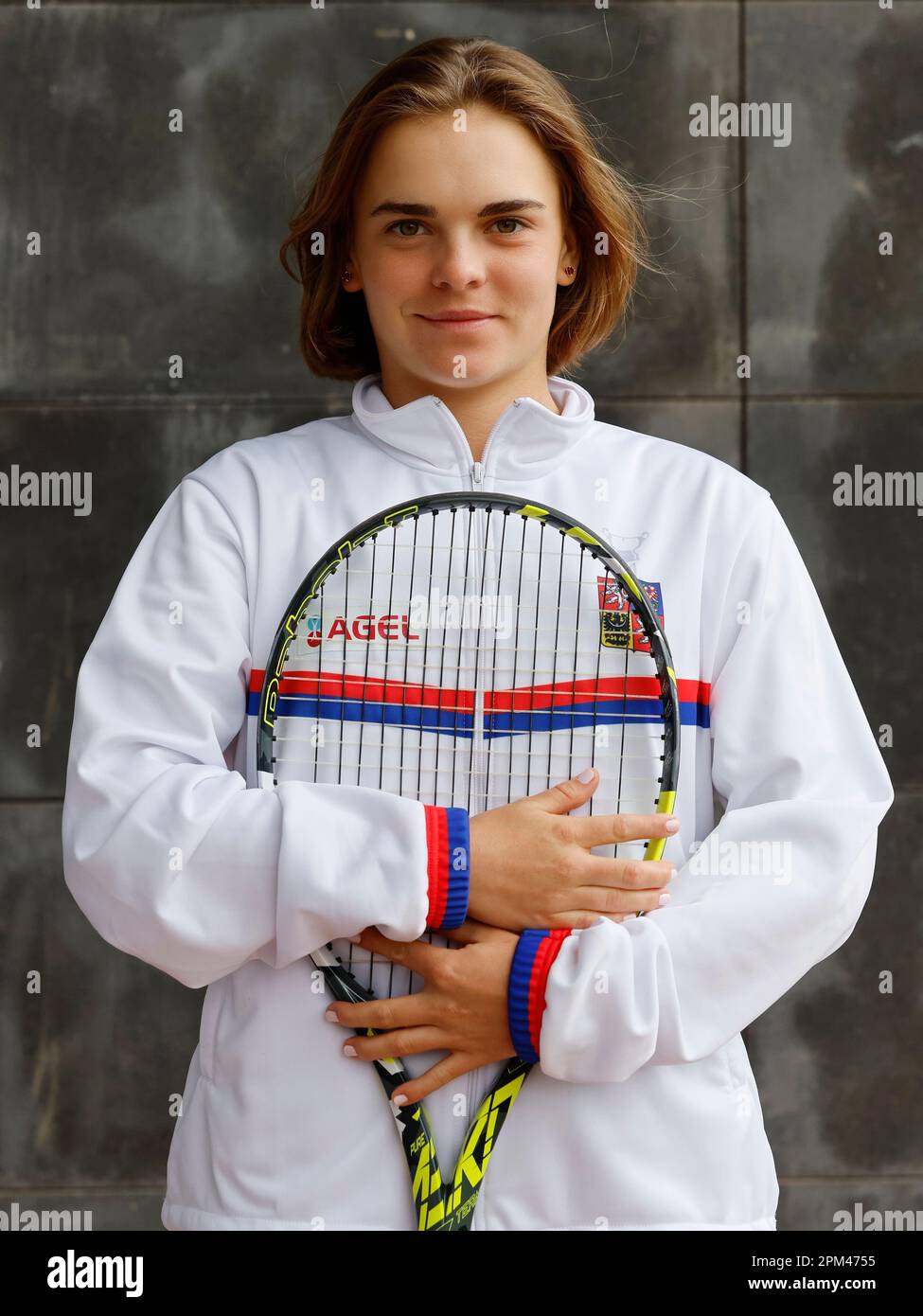 Sara Bejlek of Czech Republic poses for photographer during the ...