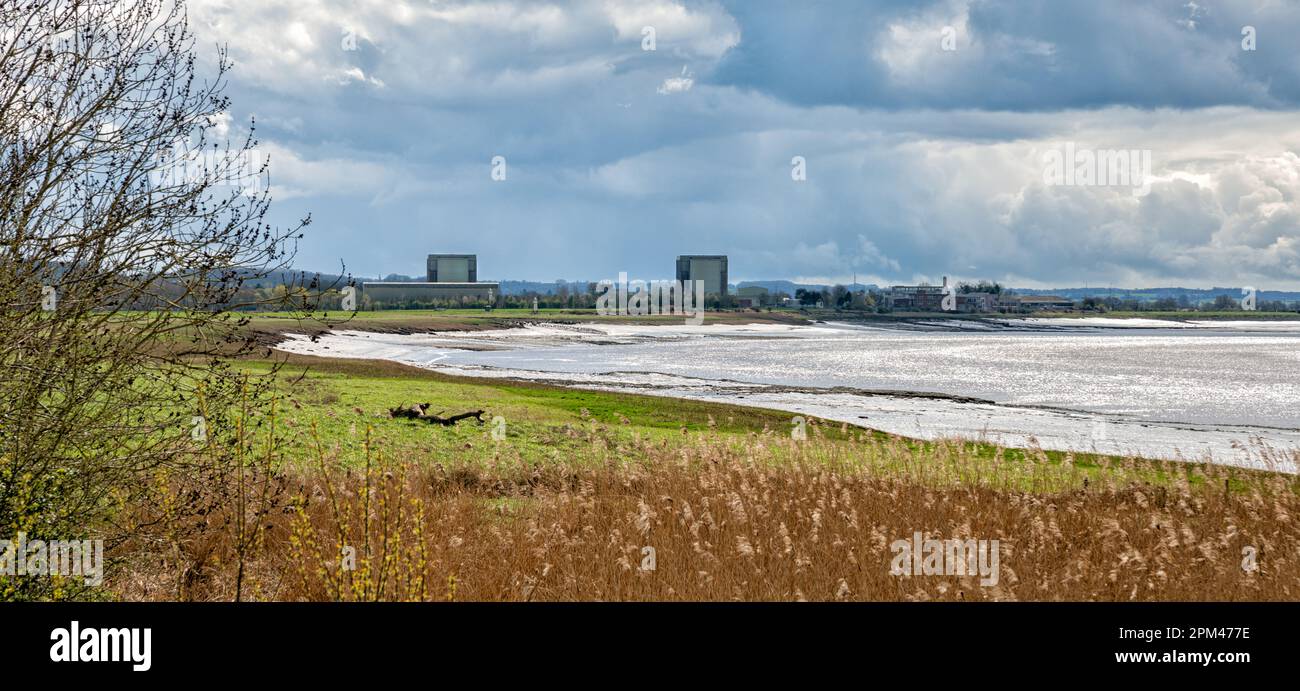 Decommissioned Berkeley Nuclear Power Station on the banks of the River ...
