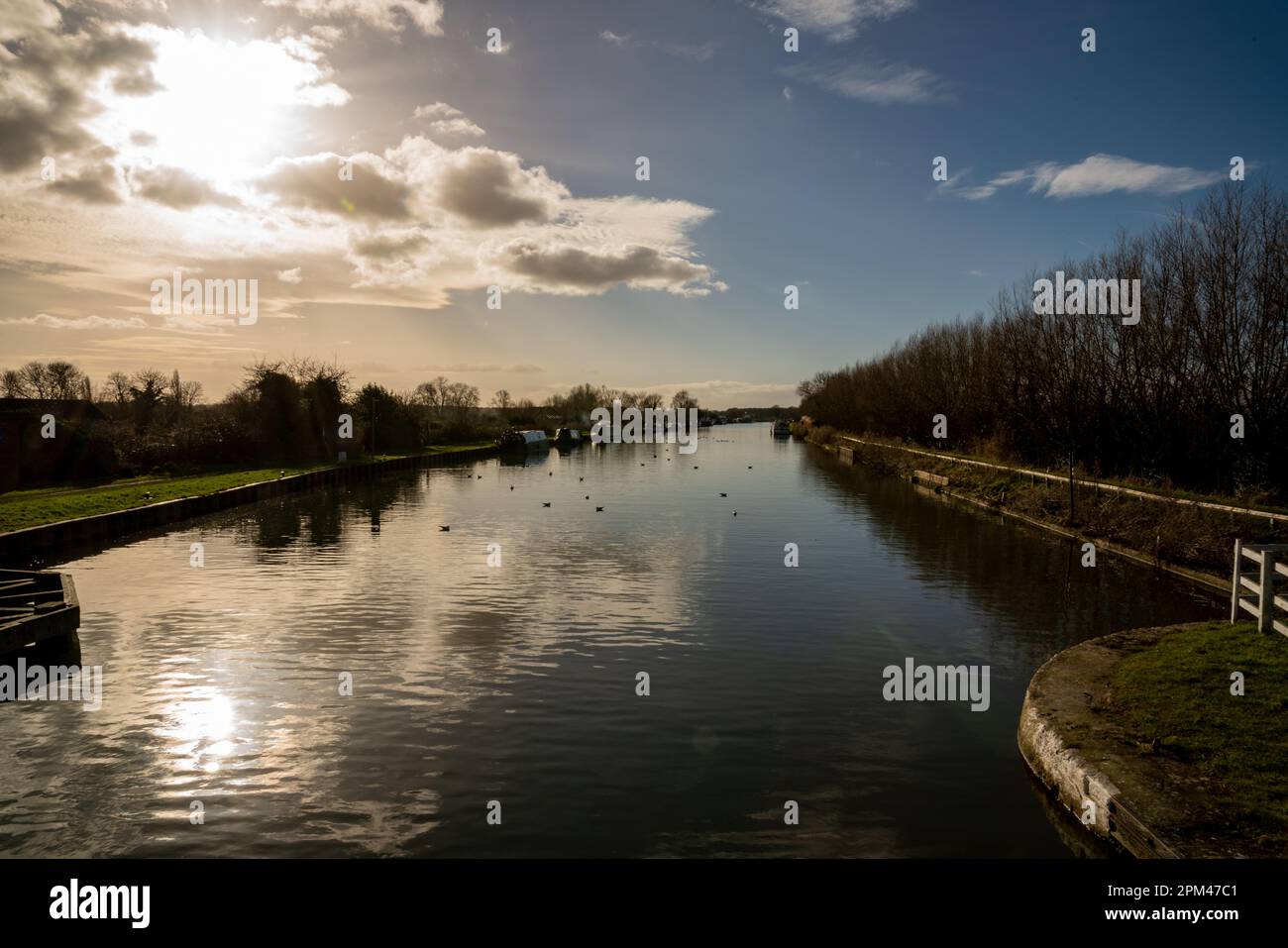 View of the Gloucester - Sharpness Ship Canal viewed from Patch Bridge ...