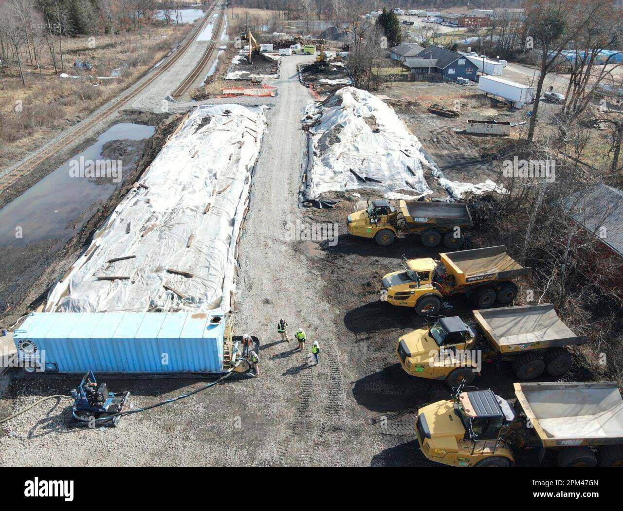 This photo released March 10, 2023, by the Ohio governor's office ...