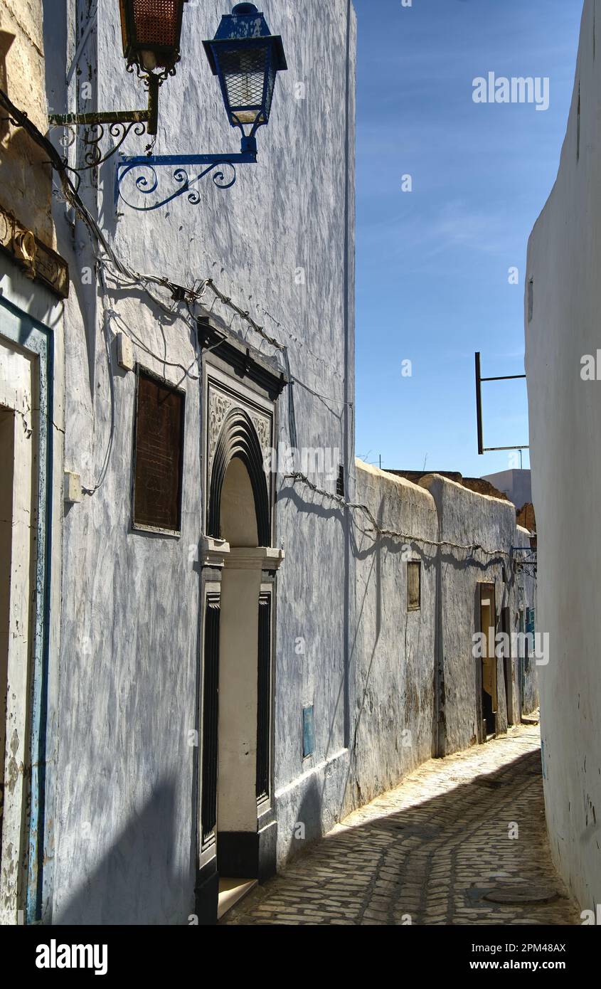 Sousse, Tunisia, January 15, 2023: narrow alley in the old town, medina ...