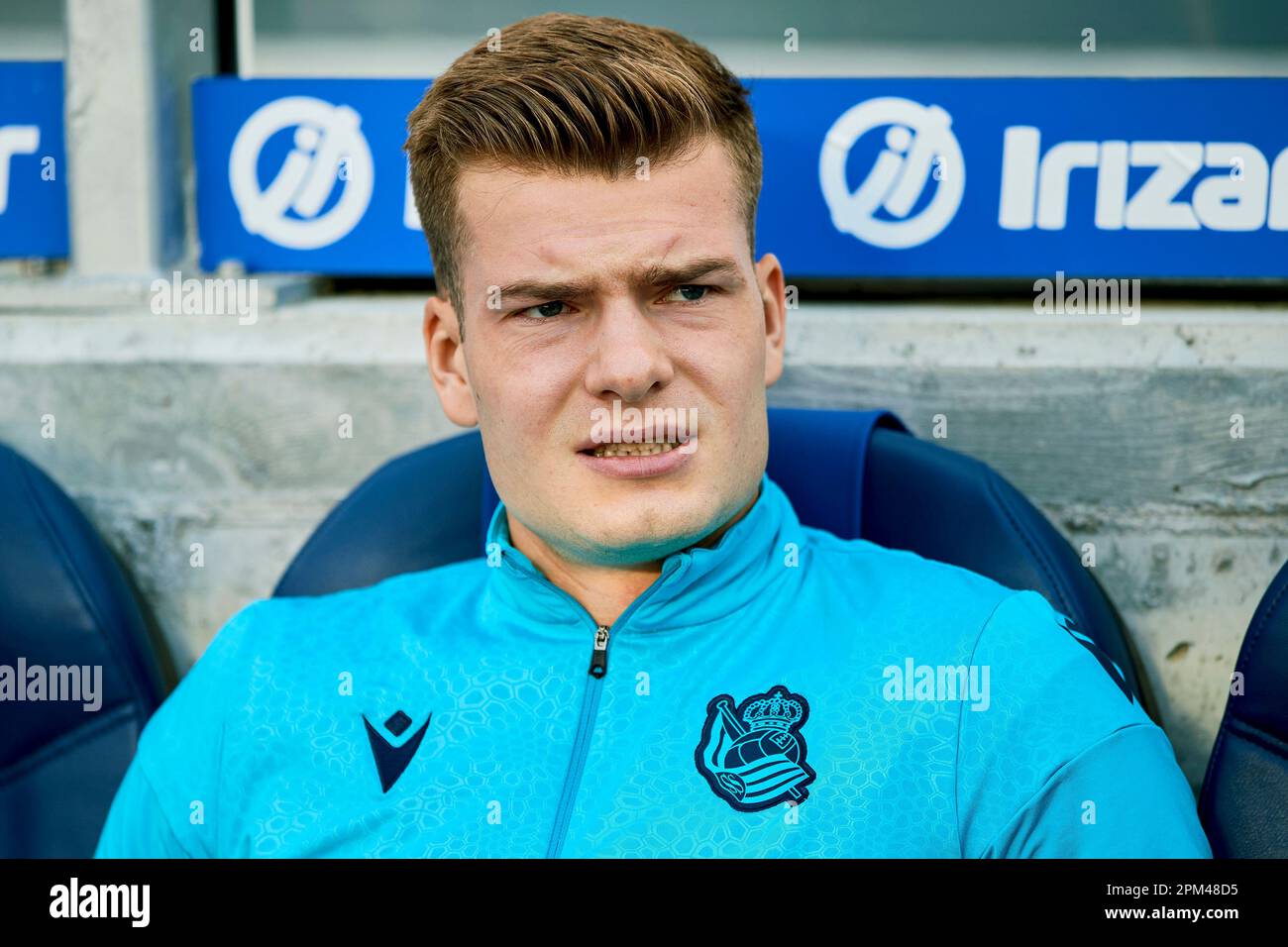 Alexander Sorloth of Real Sociedad during the La Liga match between ...