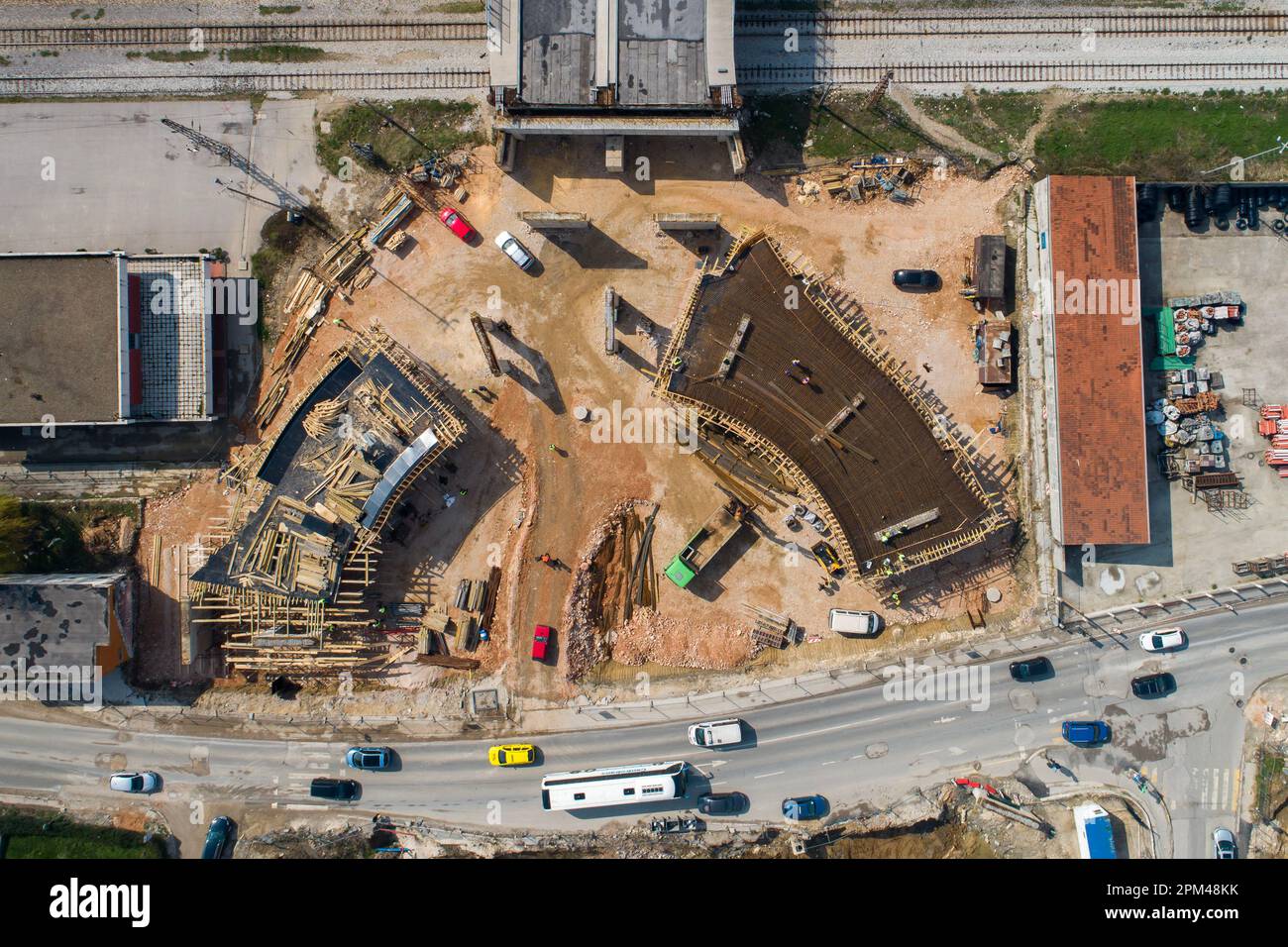 Aerial photo taken on April 11, 2023 shows construction of the IX ...