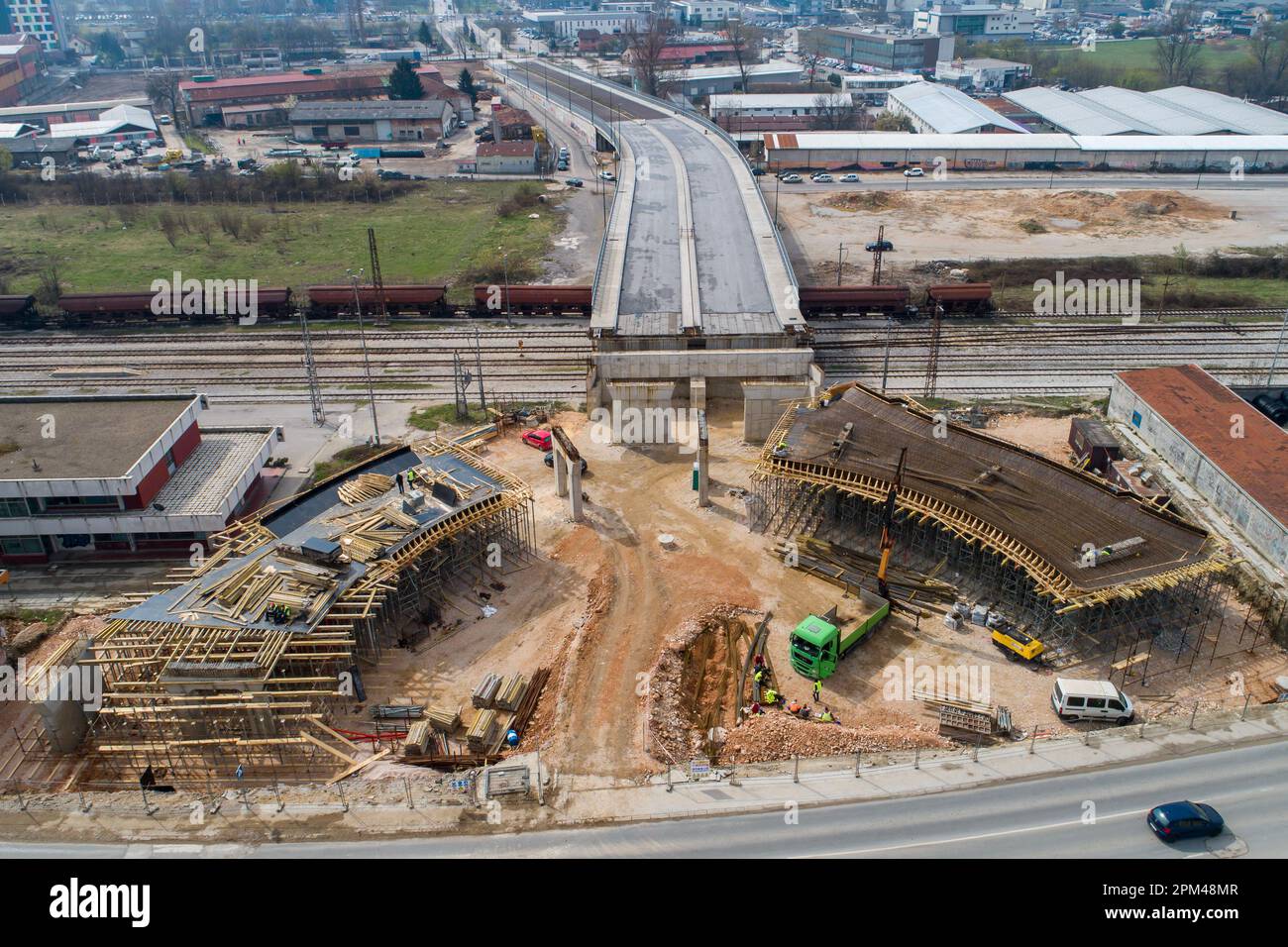 Aerial photo taken on April 11, 2023 shows construction of the IX ...
