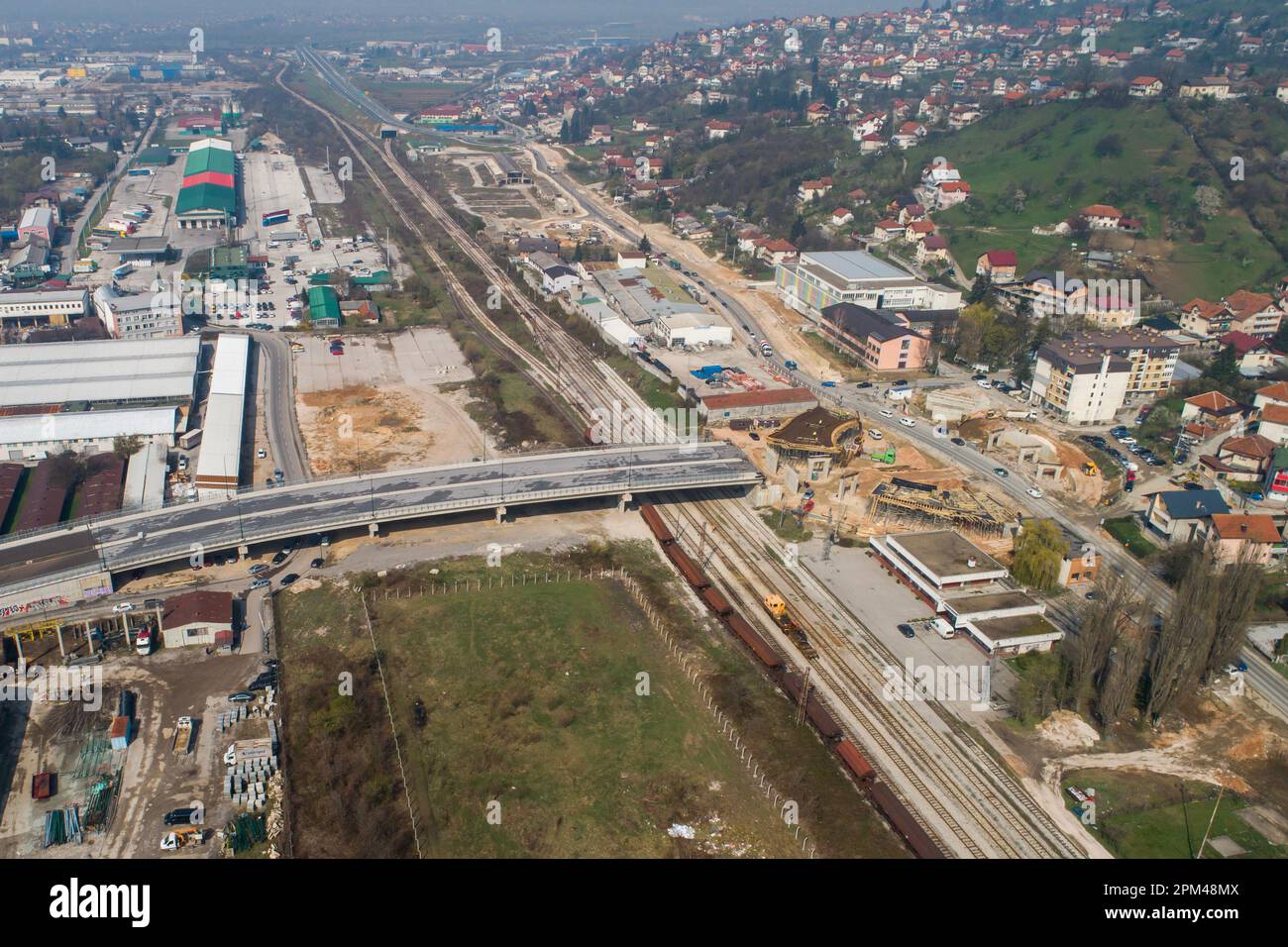 Aerial photo taken on April 11, 2023 shows construction of the IX ...