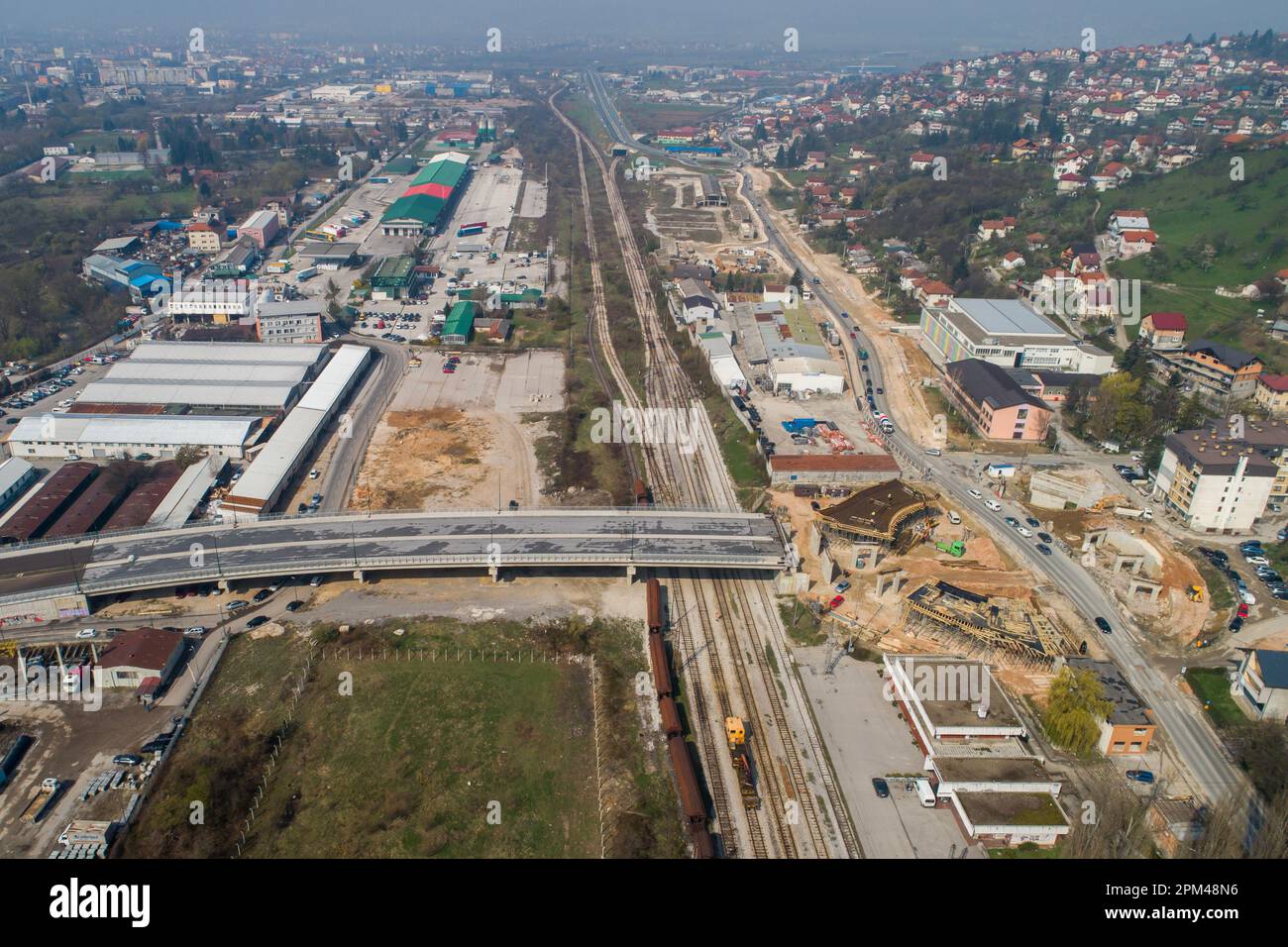 Aerial photo taken on April 11, 2023 shows construction of the IX ...