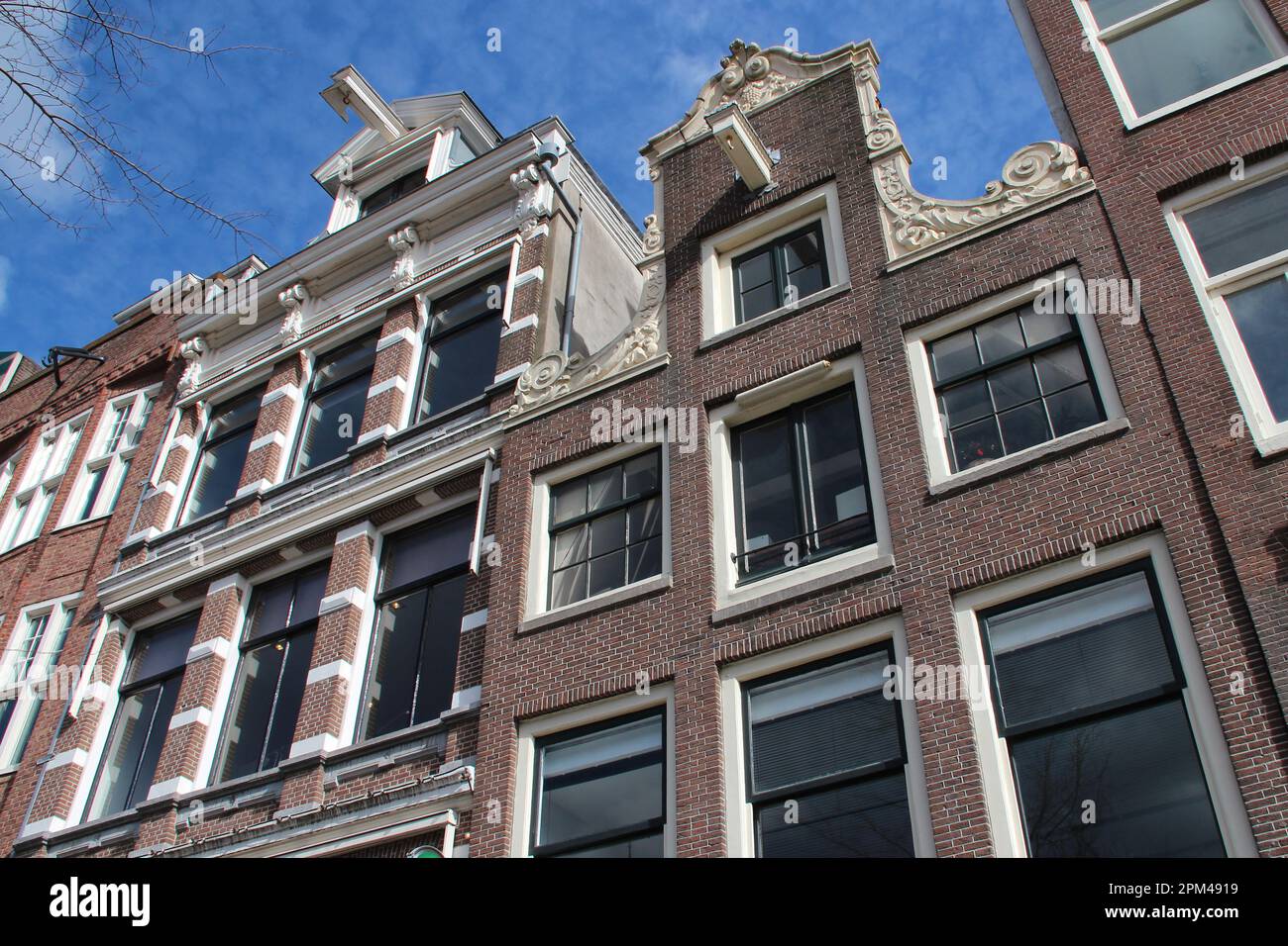 old brick houses in amsterdam (the netherlands Stock Photo - Alamy