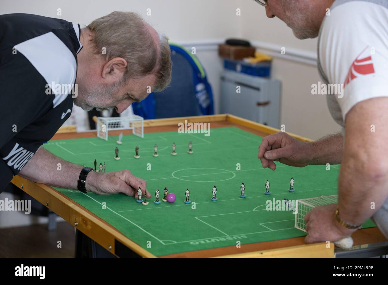 Members from the Subbuteo Table Soccer Players’ Association take part ...
