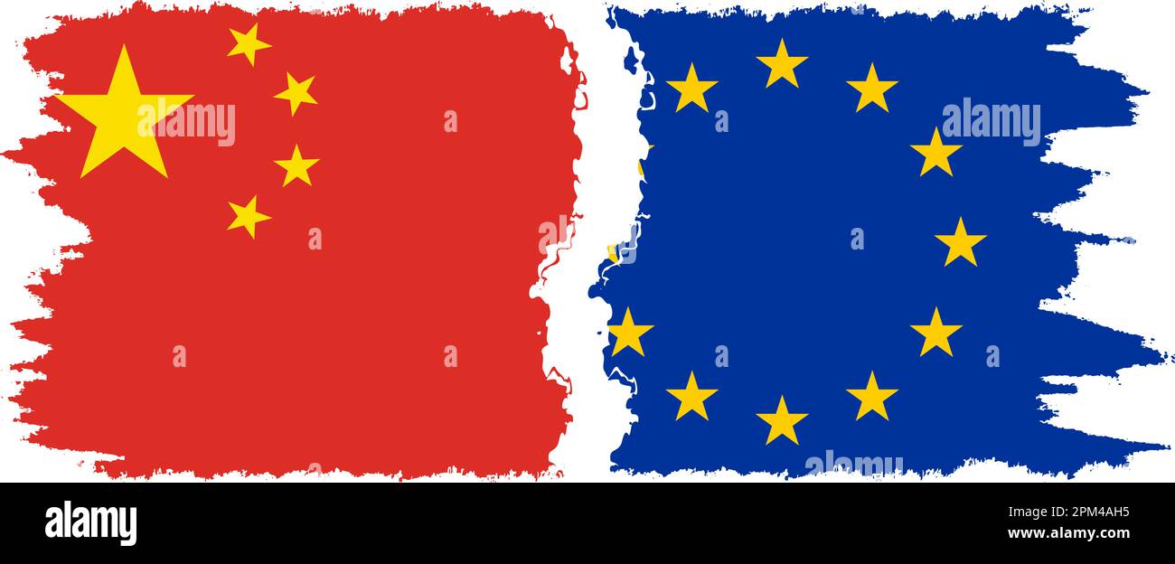 EU and China grunge flags connection, vector Stock Vector Image & Art ...