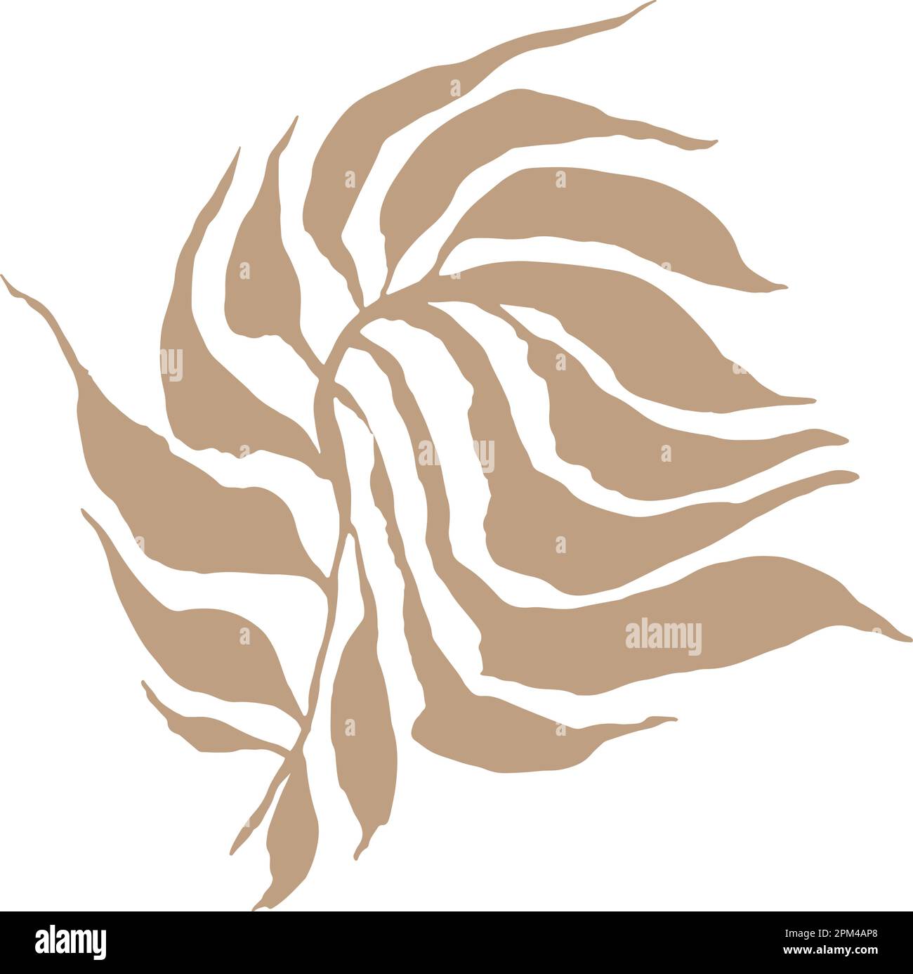 Leaf leaves illustration beige Cut Out Stock Images & Pictures - Alamy