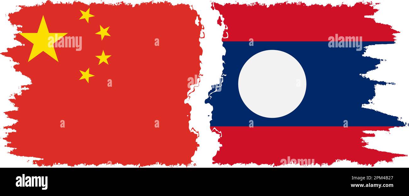 Laos and China grunge flags connection, vector Stock Vector Image & Art ...
