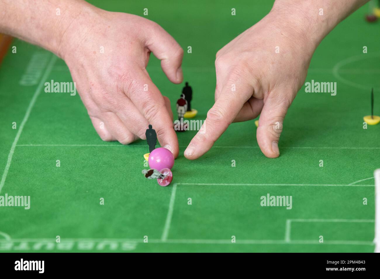 Members from the Subbuteo Table Soccer Players’ Association take part ...