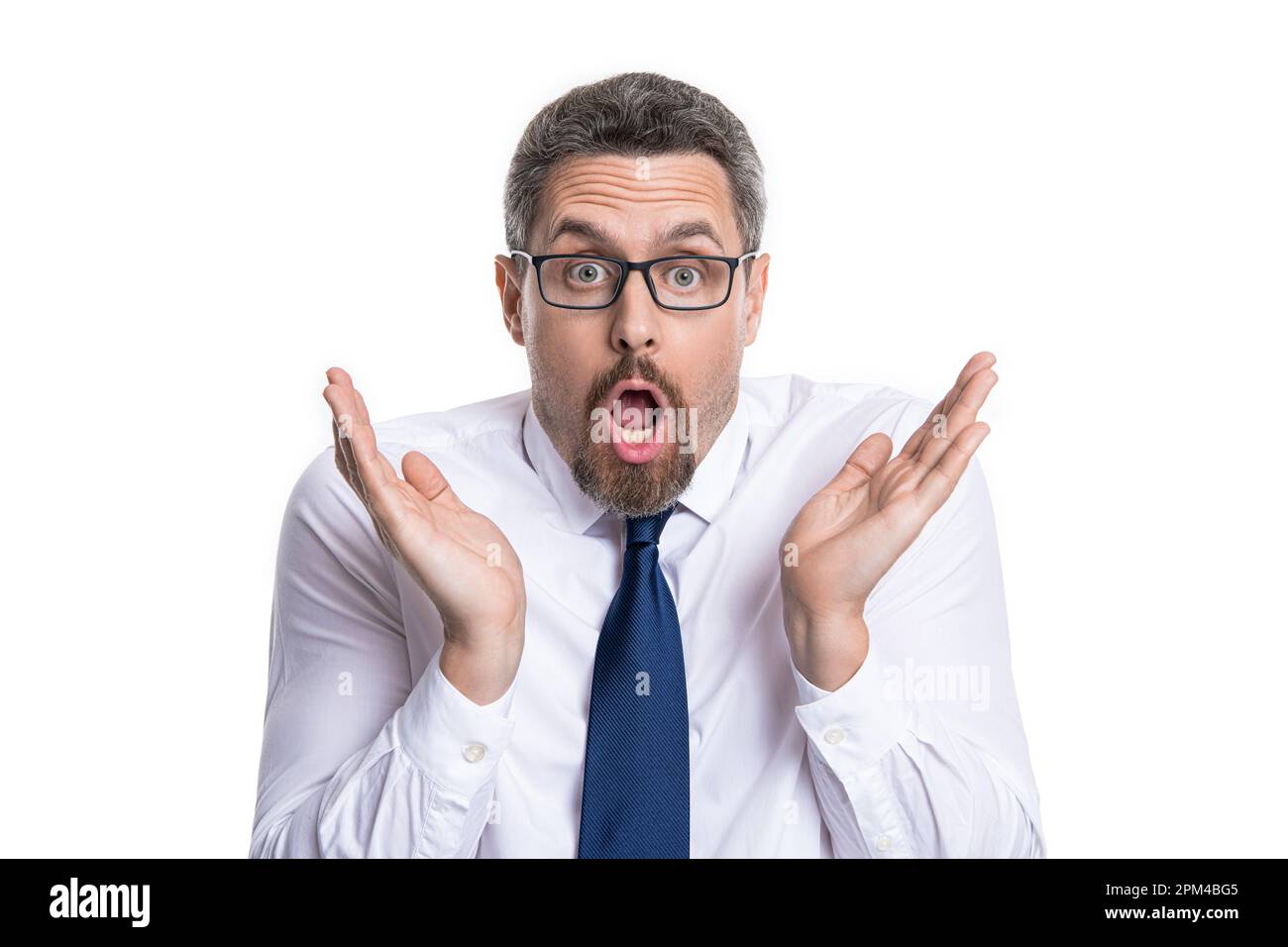 adult shocked man on background. photo of shocked man in eyewear ...