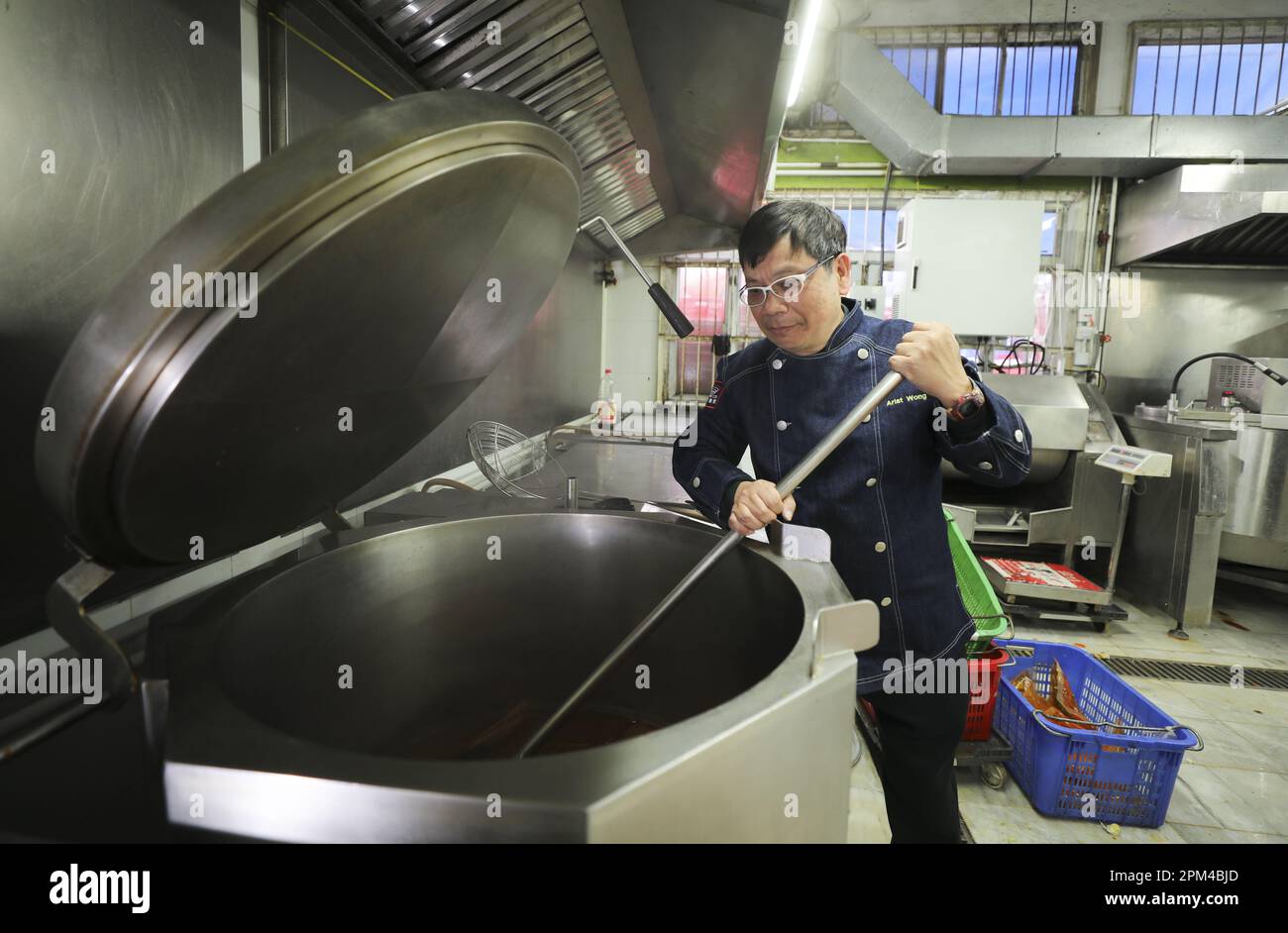 Artist WONG Chi-Chiu, founder of CK One Ltd, at CK One Kitchen in Tuen ...