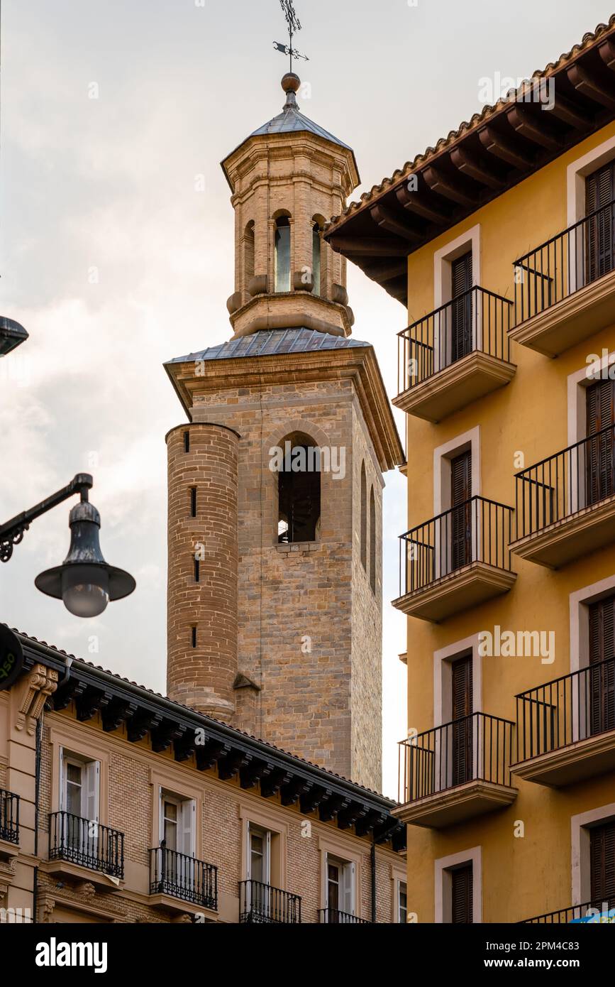 Pamplona, Navarra, SPAIN. The beautiful streets of the city of Pamplona ...