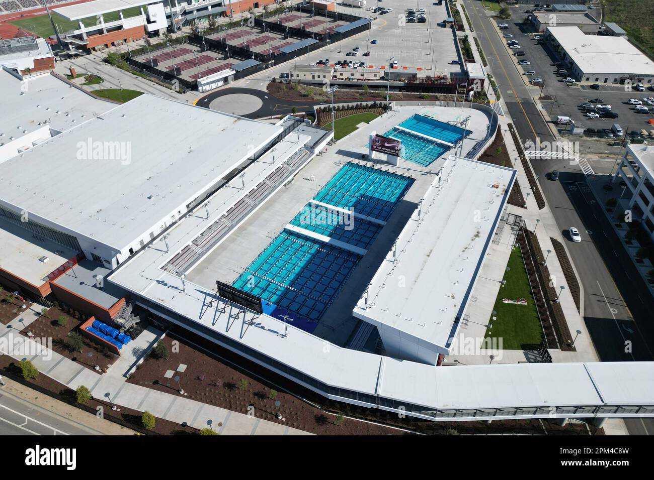 A general overall aerial view of the Mt. San Antonio College Aquatics ...