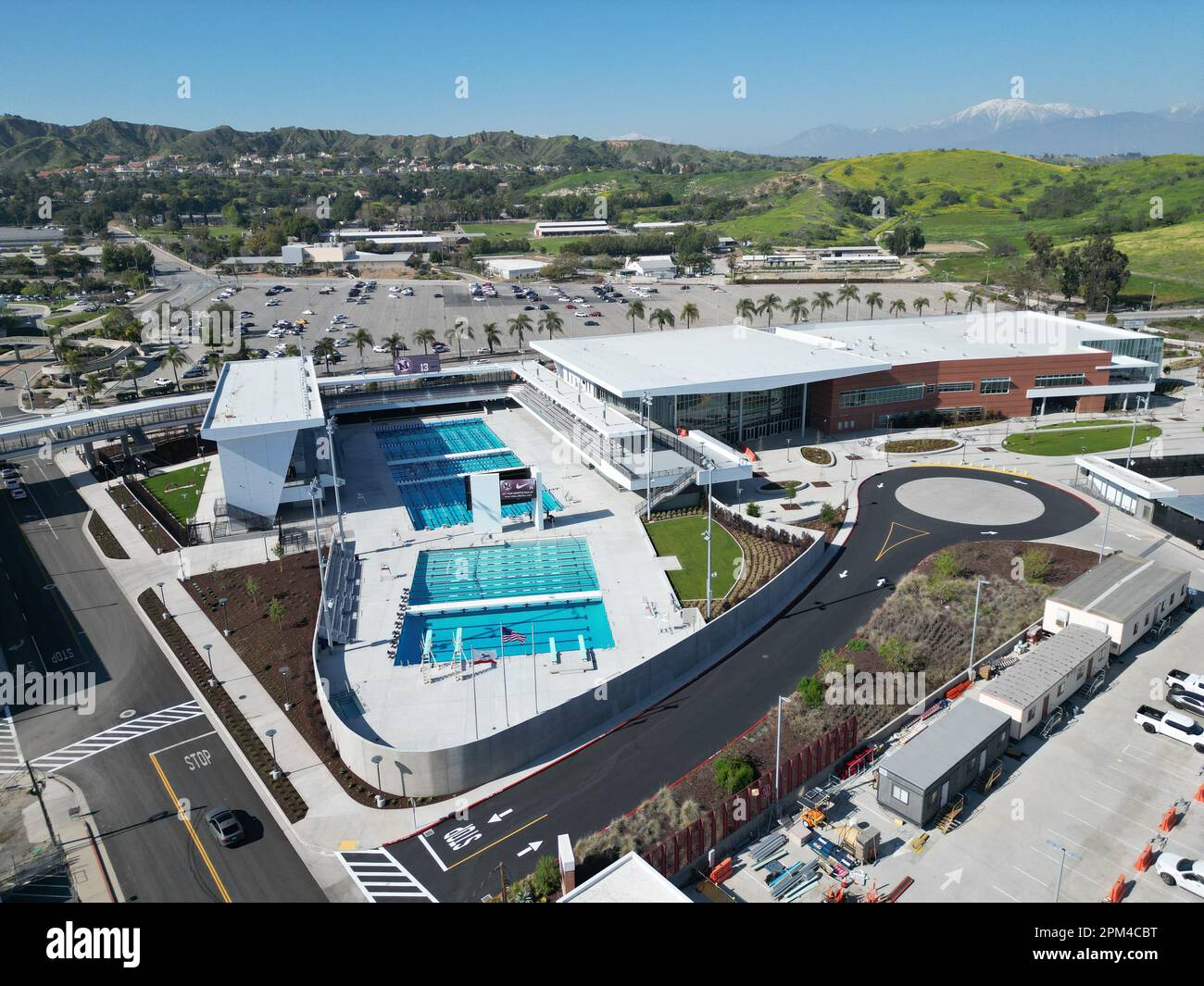 A general overall aerial view of the Mt. San Antonio College Aquatics ...