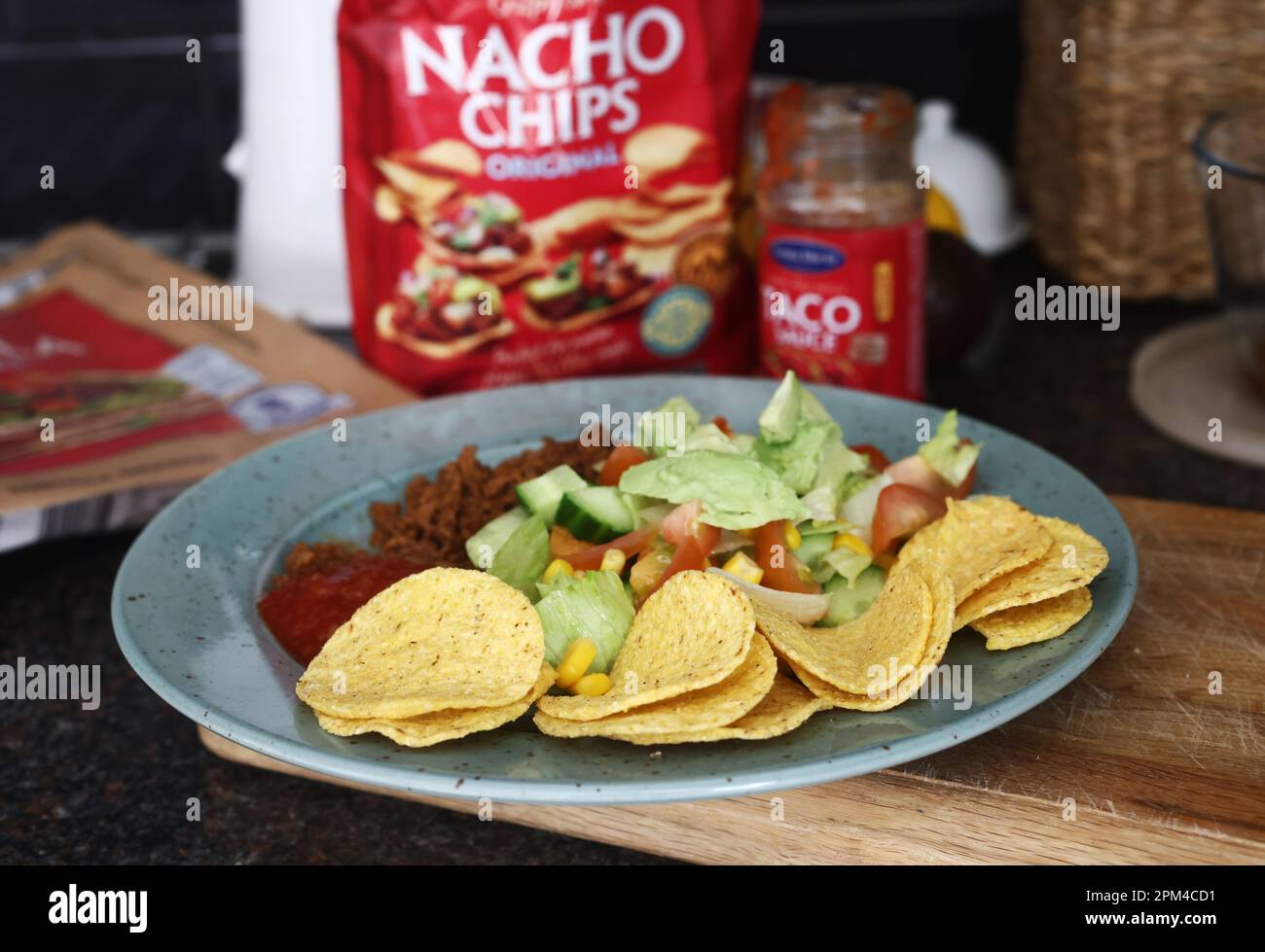 Taco lunch in a house Stock Photo - Alamy