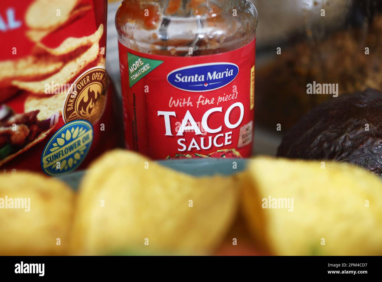 Taco lunch in a house Stock Photo - Alamy