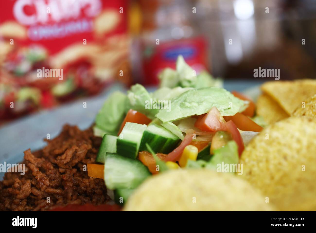 Taco lunch in a house Stock Photo - Alamy
